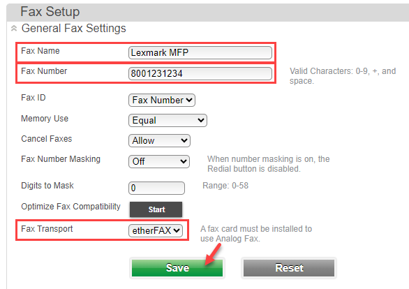 How to Register your Lexmark MFP with etherFAX